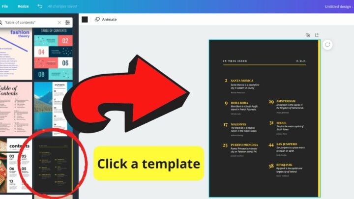 How To Create A Table Of Contents In Canva The Easy Way