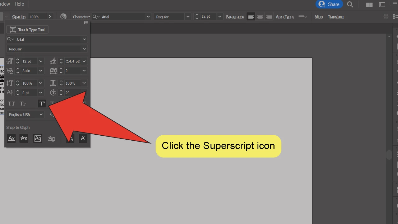 How To Make A Superscript In Illustrator Full Tutorial