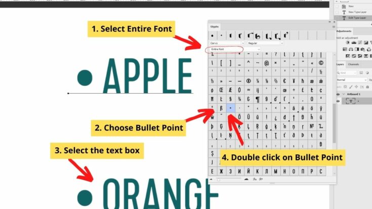 The 3 Best Methods to Make Bullet Points in Photoshop