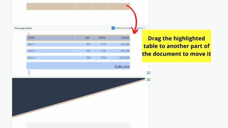 How to Move a Table in Google Docs in 2 Simple Steps
