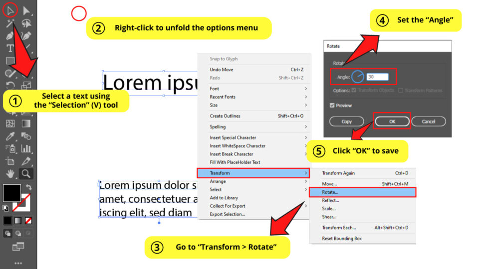 How to Rotate Text in Illustrator — The Complete Guide
