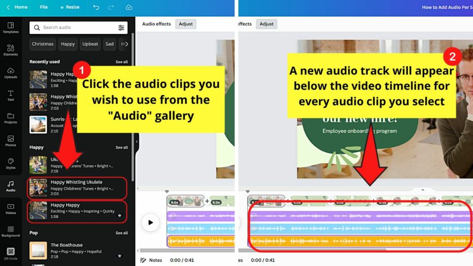 How to Add Audio Per Slide in Canva — Here's How It's Done