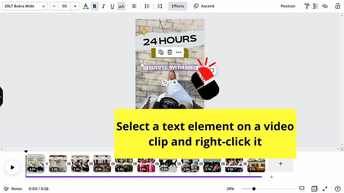 How to Set the Duration of Text (=Text Timing) in Canva