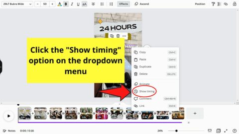How to Set the Duration of Text (=Text Timing) in Canva